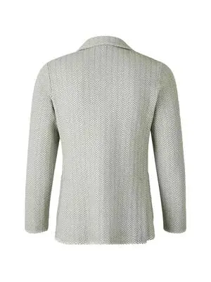 LARDINI Herringbone Single-breasted Blazer - Green
