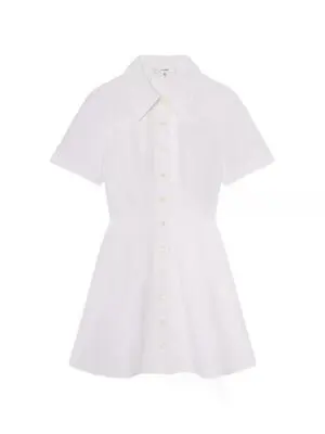 FRAME Buttoned Short-sleeve Shirt Dress