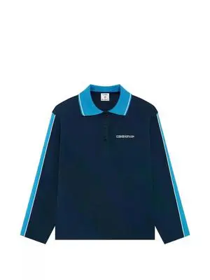 Casablanca Long-sleeve Polo Top - Blue