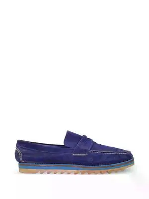 Vintage Suede Flat Loafers