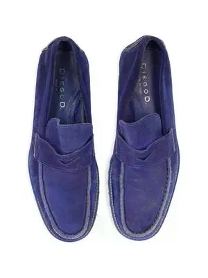 Vintage Suede Flat Loafers