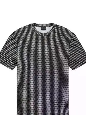 Emporio Armani Micro-pattern Crew-neck T-shirt