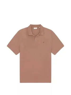 LES DEUX Logo Polo Shirt - Brown