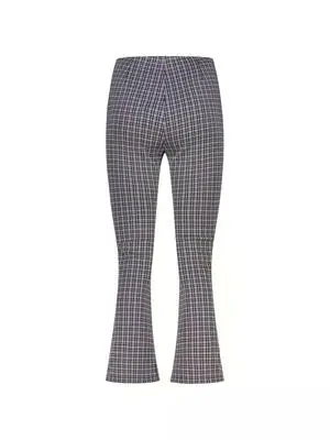 Theory Checkered Flared Trousers