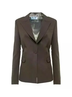 BLUGIRL Notched Lapels Jacket - Brown