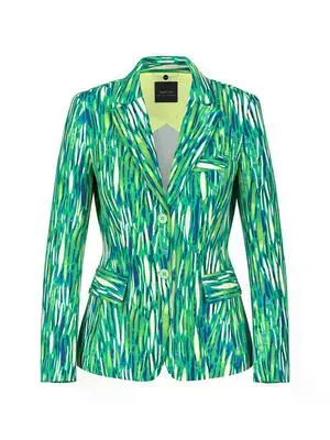 MARCCAIN Scuba Lapel Printed Blazer - Green