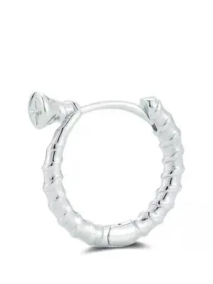Mateo Screw Hoop Earring - Silver