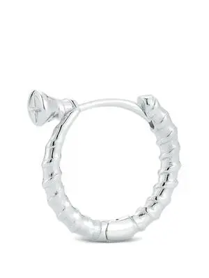 Mateo Screw Hoop Earring - Silver