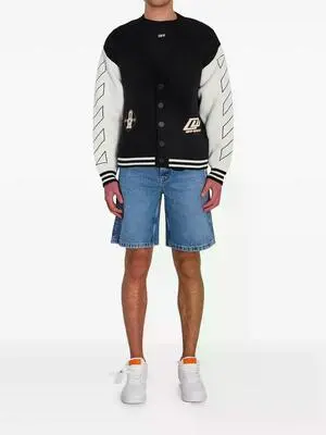 Off-White Varsity Ribbed Cardigan