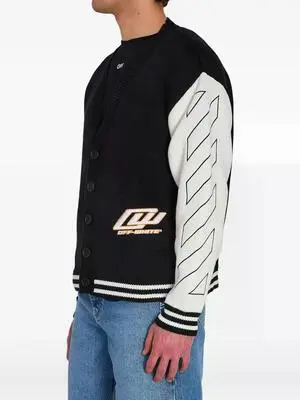 Off-White Varsity Ribbed Cardigan