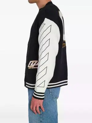Off-White Varsity Ribbed Cardigan