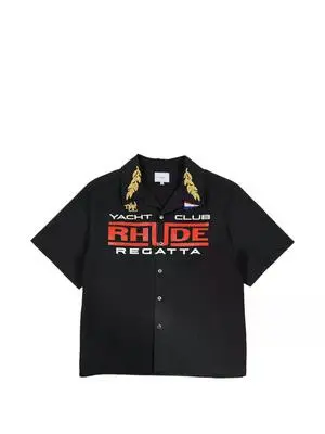 Rhude Regatta Logo-print Shirt - Black