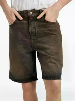 REPRESENT Denim Bermuda Shorts - Brown