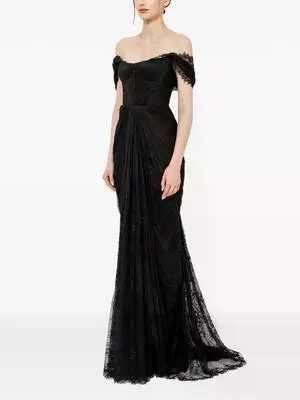 IRIS SERBAN Iolanda Off-shoulder Maxi Dress