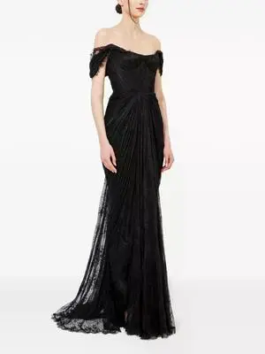 IRIS SERBAN Iolanda Off-shoulder Maxi Dress