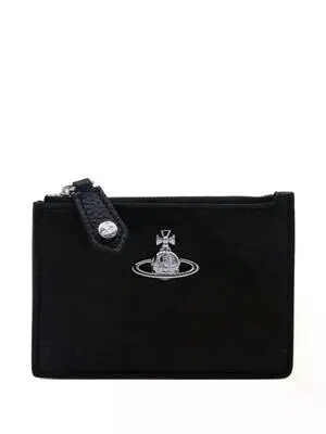 VIVIENNE WESTWOOD Zip Plaque Wallet - Black