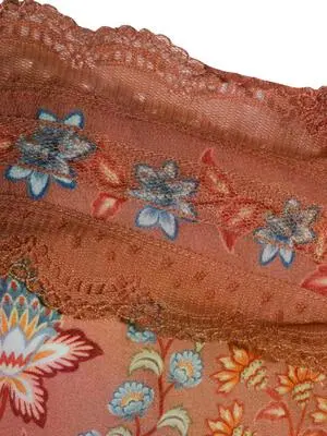 Farm Rio Floral Print Lace Tank Top
