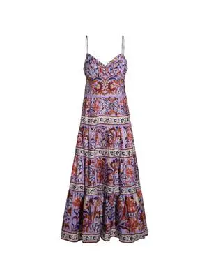 Farm Rio Button Floral Dress - Purple