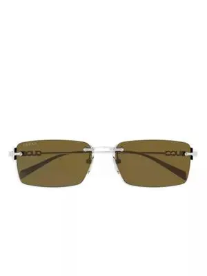 Gucci Rectangle-frame Sunglasses - Silver