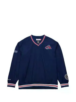 Mitchell & Ness Nhl Colombus Jackets V-neck Sweatshirt - Blue