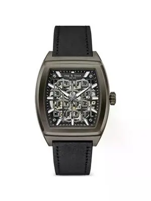 RAG & BONE WATCHES Skeleton Tonneau 41mm Watch - Black