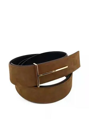 TOM FORD T-buckle Suede Belt