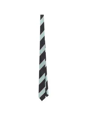 Dolce & Gabbana Martini Striped Neck Tie - Blue