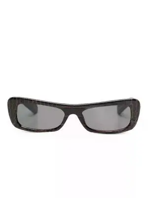 Jacquemus Capri Crocodile-effect Sunglasses