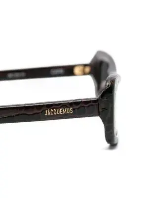 Jacquemus Capri Crocodile-effect Sunglasses