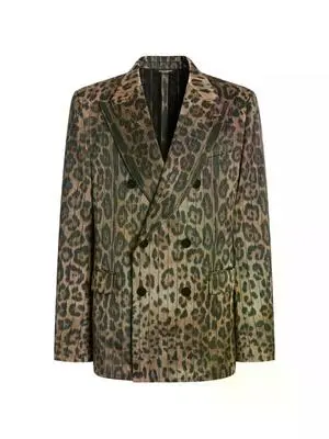 Dolce & Gabbana Leopard-print Double-breasted Jacket