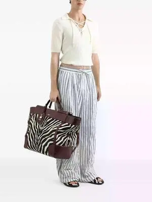 Dolce & Gabbana Lace-up Polo Shirt - Neutrals
