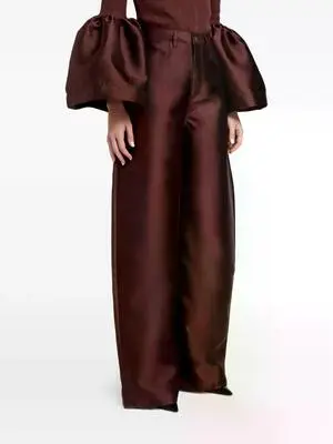 MARQUES' ALMEIDA Belt-loops Wide-leg Trousers - Brown