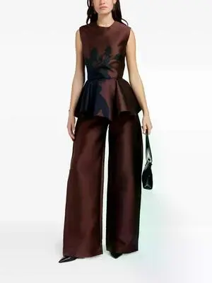 MARQUES' ALMEIDA Floral-print Peplum Top