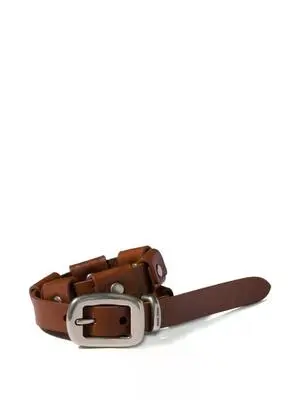 Miu Miu Buckled Leather Bracelet - Brown