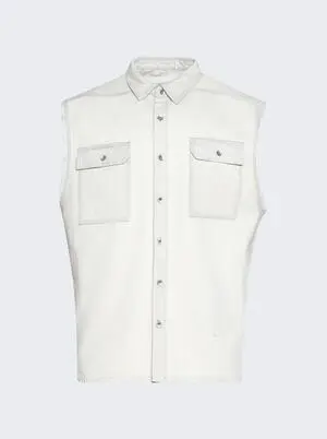 Rick Owens Sl Tommy Jumbo Outershirt Milk Wash - Ivory