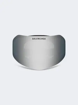 Balenciaga Ski Mask Goggles Silver Mirror