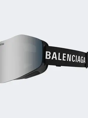 Balenciaga Ski Mask Goggles Silver Mirror