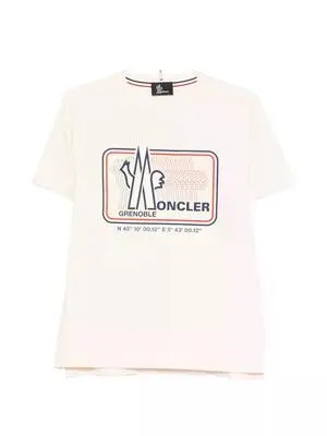 Moncler Logo-print T-shirt - Neutrals