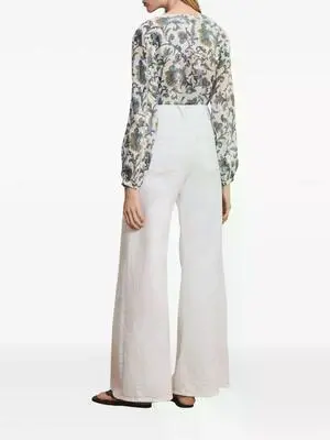Veronica Beard Soleil Paisley V-neck Blouse