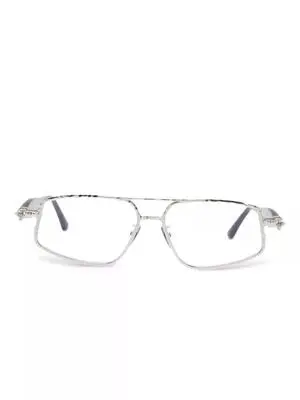KUBORAUM Rectangle Frame Glasses - Silver