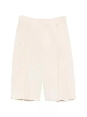 Wardrobe.NYC Pleated Tailored Shorts - Neutrals
