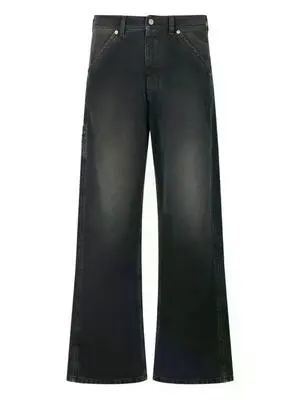 Marni Flag-patch Faded Jeans - Black