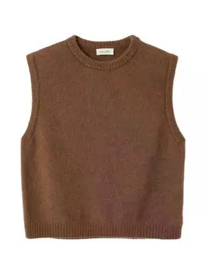 American Vintage Crew-neck Knitted Top - Brown