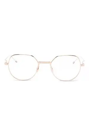 Thom Browne Geometric-frame Glasses - Gold