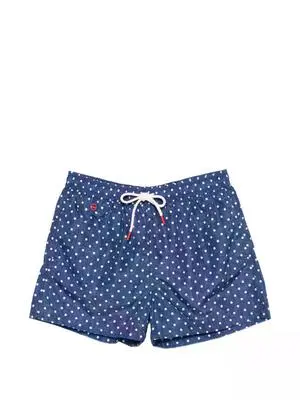 Kiton Polka-dot Swim Shorts - Blue