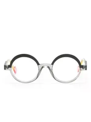 ANNE & VALENTIN Ludik Round-frame Glasses - Black