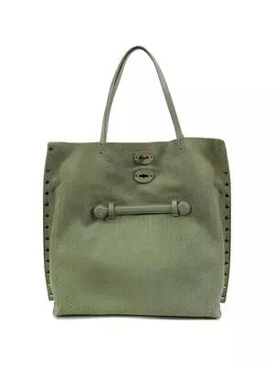 ZANELLATO A' Spasso® Studded-embellishment Tote Bag - Green