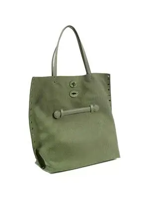 ZANELLATO A' Spasso® Tote Bag With Studded Embellishments - Green