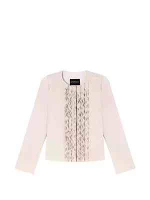 Emporio Armani Ruffled Jacket - Neutrals
