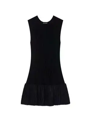 Emporio Armani Ribbed Pleated Dress - Blue